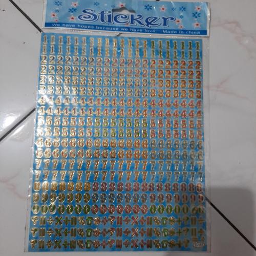 Jual stiker mainan anak angka 0 - 9 plus symbol - Kota Bekasi ...