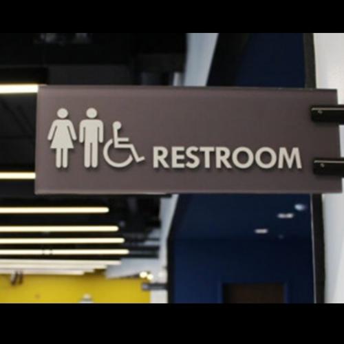Jual sign gantung hanging tempel samping toilet restroom ruang panjang ...