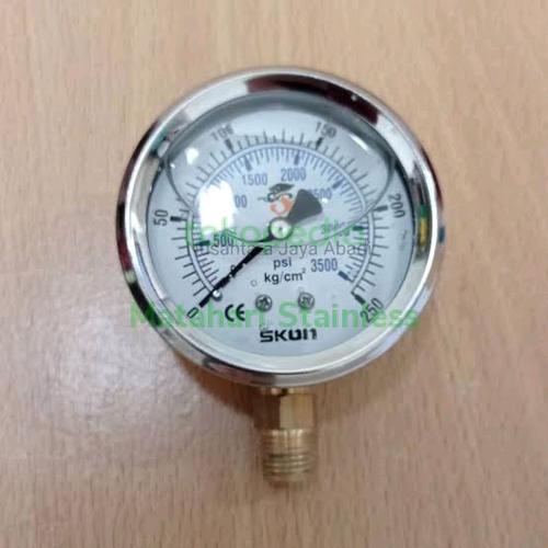 Jual Pressure Gauge Manometer Stainless SKON 2 1/2 " inchi 250 Bar 3500 ...