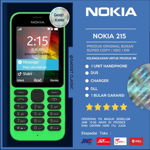 Jual [ Legends is Back ] Handphone Dual SIM Jadul Murah Nokia 215 - Kab ...