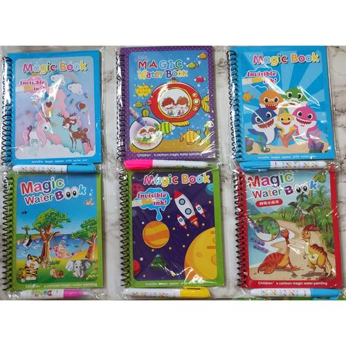 Jual [ Little Feetsy ] Mini Themes water doodle coloring book / buku ...