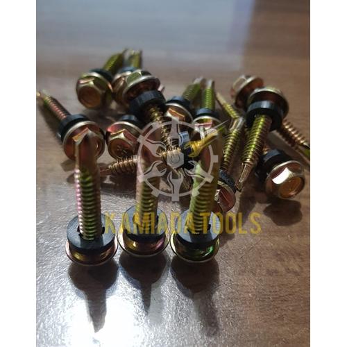 Jual Sekrup roofing kuning/ Baut baja ringan 12x50 ( 5 cm ) - Kota ...