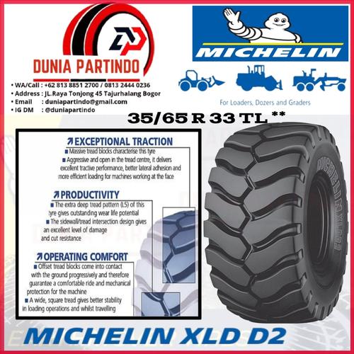 Jual BAN LOADER MICHELIN XLDD2 35/65 R 33 TL ** -45/65 R 45 TL* CHAT ...