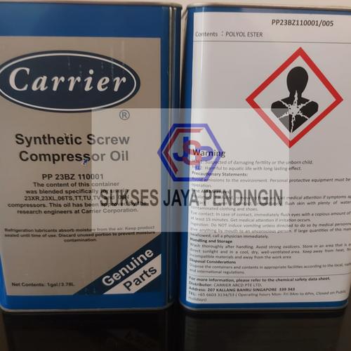 Jual Oil Carrier Synthetic Screw Compressor / Oli Kompresor Carrier ...