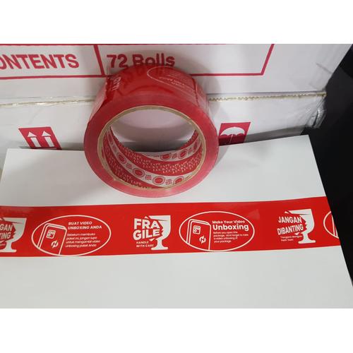 Jual LAKBAN FRAGILE MERAH ISOLASI SELOTIP UNBOXING TAPE 45MM - Jakarta ...