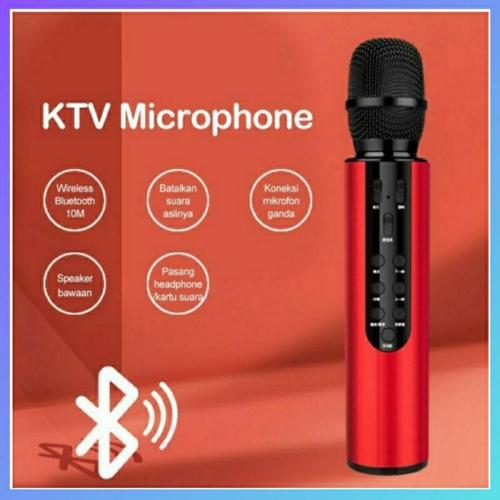 Promo Mic Bluetooth M6 Microphone Karaoke Smule Mic Duet Pasangan ...