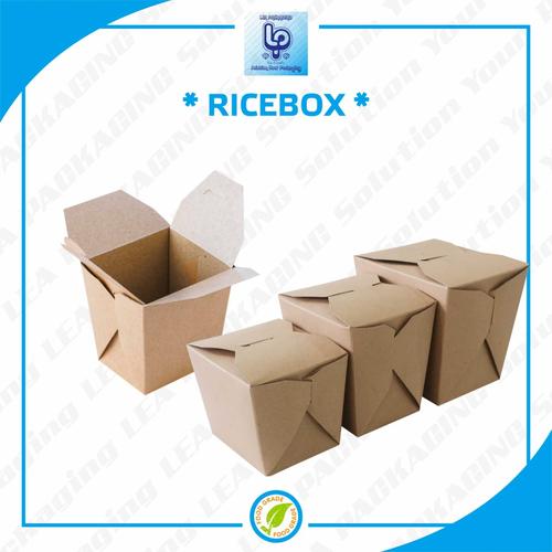 Jual Rice Box Paper Kraft / Dus Nasi / Box Kemasan Makanan - Uk. S ...
