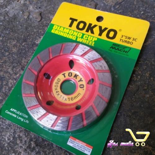 Jual Mata Gerinda mangkok Diamond 3" TOKYO SW 3C Turbo / polishing ...
