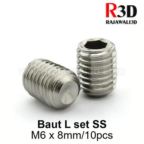 Jual Baut Screw Bolt Hex Insert Hexagon LSet Stainless M6 x 8mm 10pcs ...