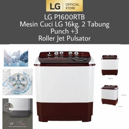 Jual LG Mesin Cuci 2 Tabung Semi Auto Washer P1600RTB - Kota Surabaya ...