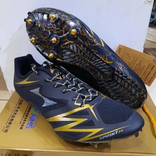 Jual Sepatu Spike Sprinter / Lari / Paku Health Black Gold Original ...