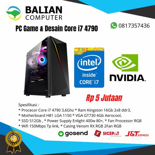 Jual CPU Rakitan Core i7 gaming, Ram 16Gb, Vga nvidia 4Gb, ssd 512Gb - Kota Denpasar - Balian ...