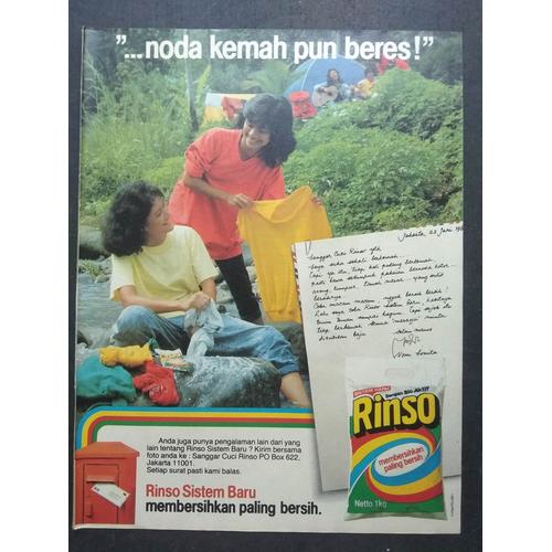 Jual Iklan jadul Rinso - Iklan lawas Copotan majalah - Kab. Kebumen - Sumur Rizqi 3 | Tokopedia