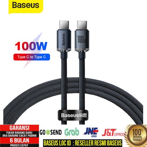 Promo Baseus Crystal Shine Kabel Data 100W Type C to Type C Fast ...