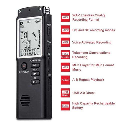 Jual Perekam Alat Rekam Suara Digital Voice Sound Recorder 8GB ...