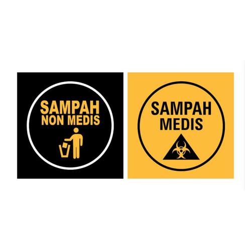 Jual stiker sampah medis dan nonmedis stiker sign stiker sampah medis ...