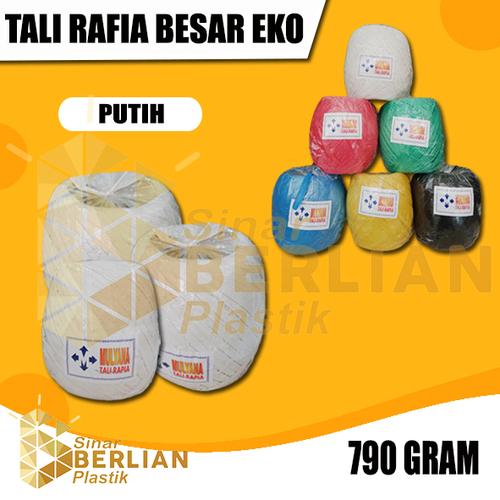 Jual Tali Rafia Besar Eko / Tali Plastik Warna Warni 790 gram - Putih ...