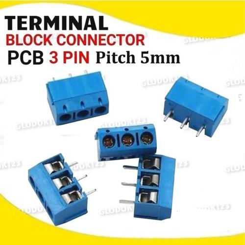 Jual Terminal Block 3 Pin Skrup Screw PCB Blok 3P Pitch 5mm Cable ...