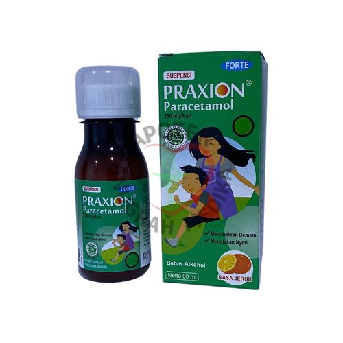 Jual PRAXION 250MG/5ML FORTE 60 ML/PARACETAMOL/NYERI/DEMAM/SAKIT KEPALA ...
