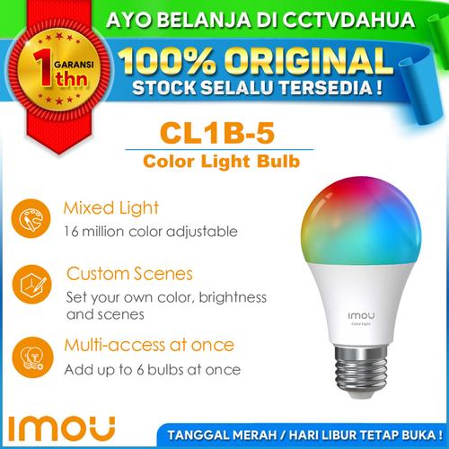 Promo IMOU LIGHT BULB CL1B-5 Smart Color Light Bulb 9W Lampu Bohlam ...