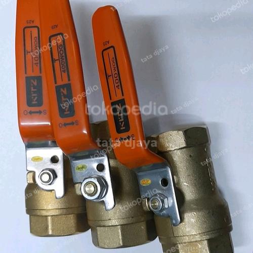Jual ball valve/stop kran 1 inch kizt kuningan asli 400wog - Jakarta ...