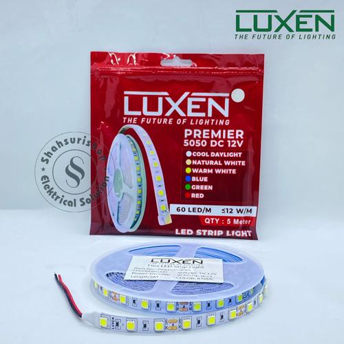 Jual LUXEN LED STRIP PREMIER 5050 DC 12V 12W INDOOR IP33 5 METER 60 LED ...