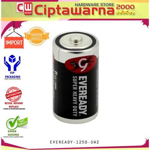Jual Baterai D Eveready 1250 Super Heavy Duty -Battery hitam besar 1250 ...