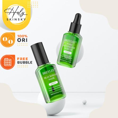 Jual BREYLEE Blackhead Remover Mask Step 1 & Pore Minimizer Serum Step ...