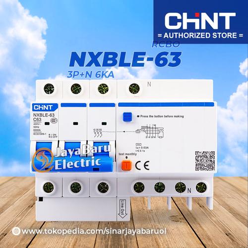 Jual RCCB ELCB RCBO Chint NXBLE-63 NXBLE63 3P+N 40A 50A 63A - 300ma, 40A - Jakarta Barat - Sinar ...