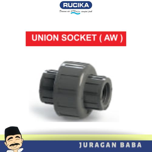Jual RUCIKA - UNION SOCKET AW / WATERMUR / WATERMOOR PVC - 1/2" - Kota ...