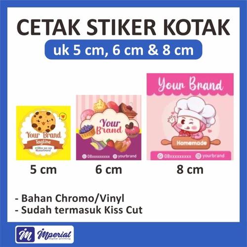 Jual Sticker Chromo / Sticker Vinyl Cutting Kotak Ukuran 8x8cm - chromo ...