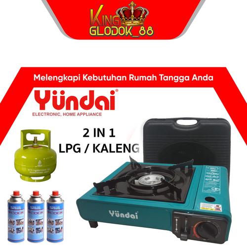 Jual KOMPOR PORTABLE Yundai BISA GAS PORTABLE HI-COOK/GAS TOKAI /3 KG/12KG - Jakarta Utara ...