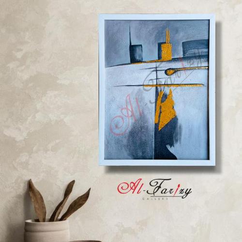 Jual Lukisan Abstrak Tekstur Minimalis Ukuran 60x80 cm Lengkap dengan ...