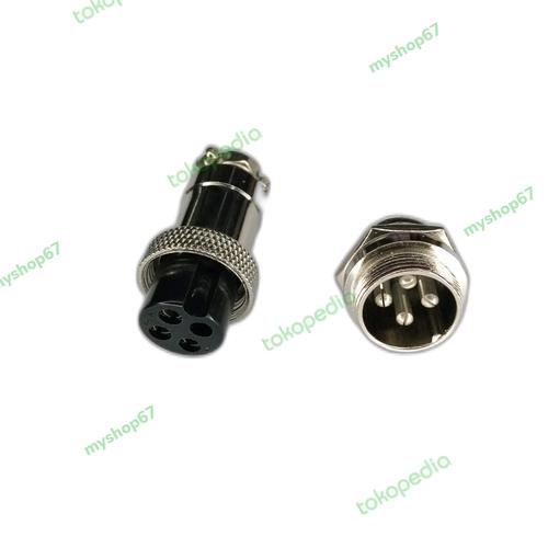 Jual Jack Connector CB 4 pin set/ Socket CB GX20 4 pin - Jakarta Pusat - Myshop67 | Tokopedia