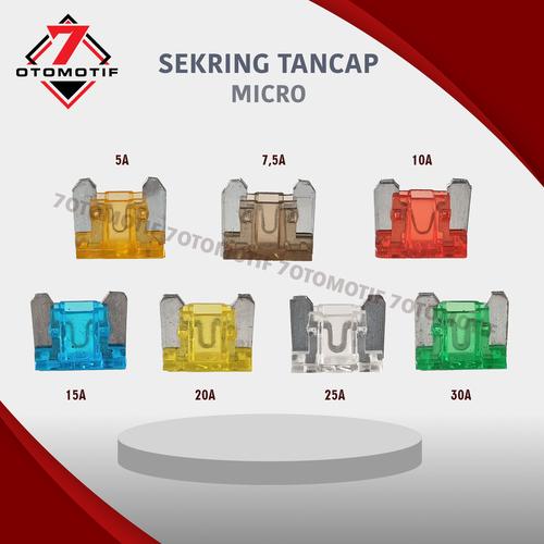 Jual Fuse Sekring Tancap Micro 5A 7,5A 10A 15A 20A 25A 30A - 5A - Jakarta Utara - Tujuh Otomotif ...