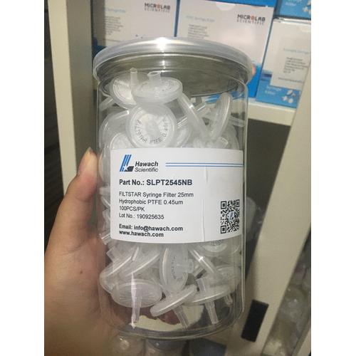 Jual Syringe Filter PTFE Hydrophobic 25mm 0.45um isi 100/pcs Brand ...