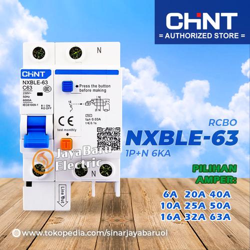 Jual RCCB ELCB RCBO CHINT NXBLE-63 NXBLE63 1P+N 6A 10A 16A 20A 25A 32A - 32A, 30ma - Jakarta ...