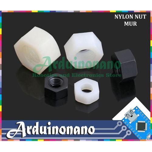 Jual Nylon Nut M8 hole 8mm drat plastik hex hexagonal MUR spacer screw ...