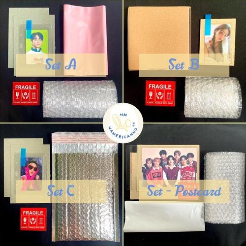 Jual BAHAN PACKING PHOTOCARD packing kit pc box yellow board top loader ...