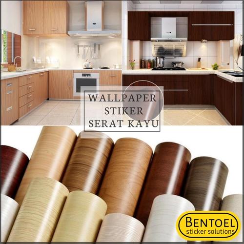 Jual Stiker kayu furniture pelapis lemari meja dinding meja dapur Tebal ...