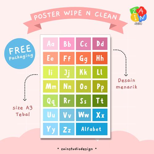 Jual POSTER BELAJAR EDUKASI ANAK MENGENAL HURUF ABJAD ABCD TIPE 05 ...