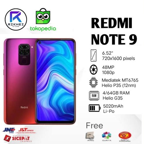 Jual XIAOMI REDMI NOTE 9 4/64GB, 6/128GB GARANSI RESMI XIAOMI - Hitam ...