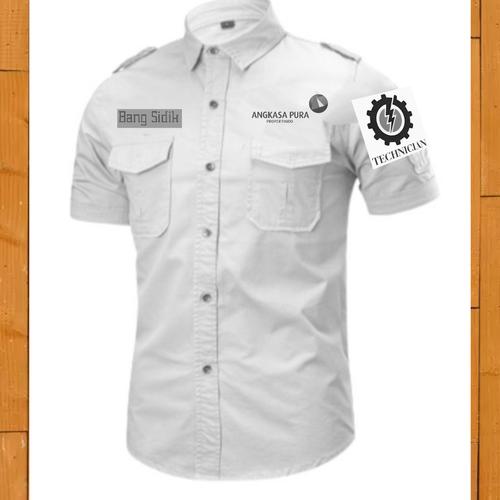 Jual Kemeja PDH Bordir Custom Lengan Pendek - Kemeja Kerja Putih - Kota ...