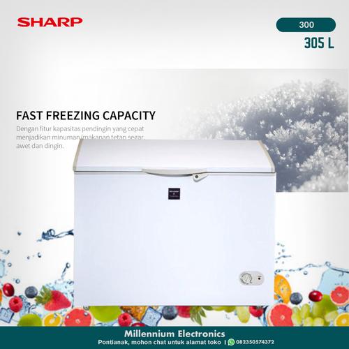 Jual SHARP FRV 300 CHEST FREEZER BOX FRV300 LEMARI PEMBEKU 300 LITER ...