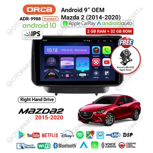 Jual Head Unit Android Auto CarPlay 9″ inch Mazda 2 (2015-2020) ORCA ...