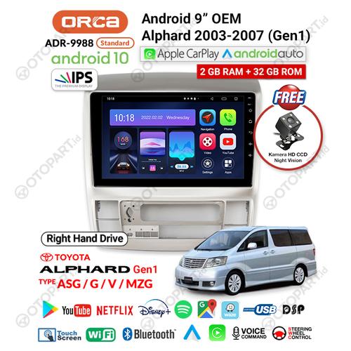 Jual Head Unit Android Auto CarPlay 9″ inch ALPHARD Gen 1 2003-2007 ...