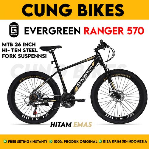 Jual SEPEDA GUNUNG MTB 26 INCH EVERGREEN TYPE 570 21 SPEED VELG TINGGI ...