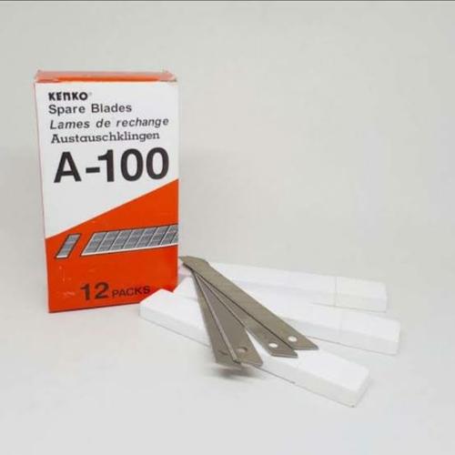 Jual Refill mata pisau cutter kenko A-100/ isi cutter ukuran kecil ...
