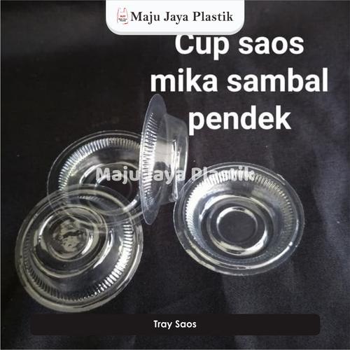 Jual isi 400pcs mika tray sambal bening / mika saos sambal putih susu ...