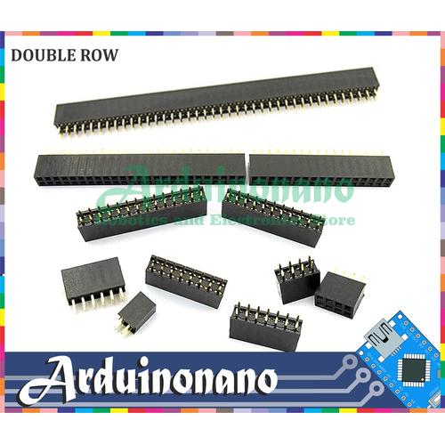 Jual Header Female 2X10 Pin p 20P 2.54mm Double Row Straight 2x10p 2 x ...
